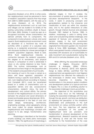 Morphological and GIS-based land use Analysis: A Critical Exploration of a Rural Neighborhood | PDF