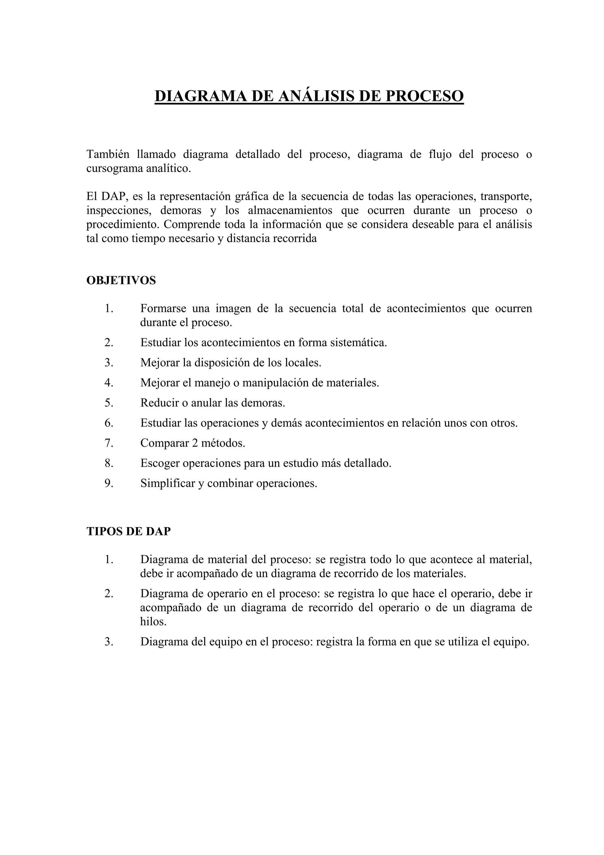 10p+diagrama+de+analisis+de+proceso+dap | PDF