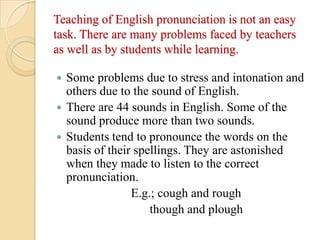 Why do students from rural area mispronounce the words? | PPT