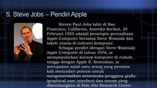 10 pendiri perusahaan it dunia | PPTX