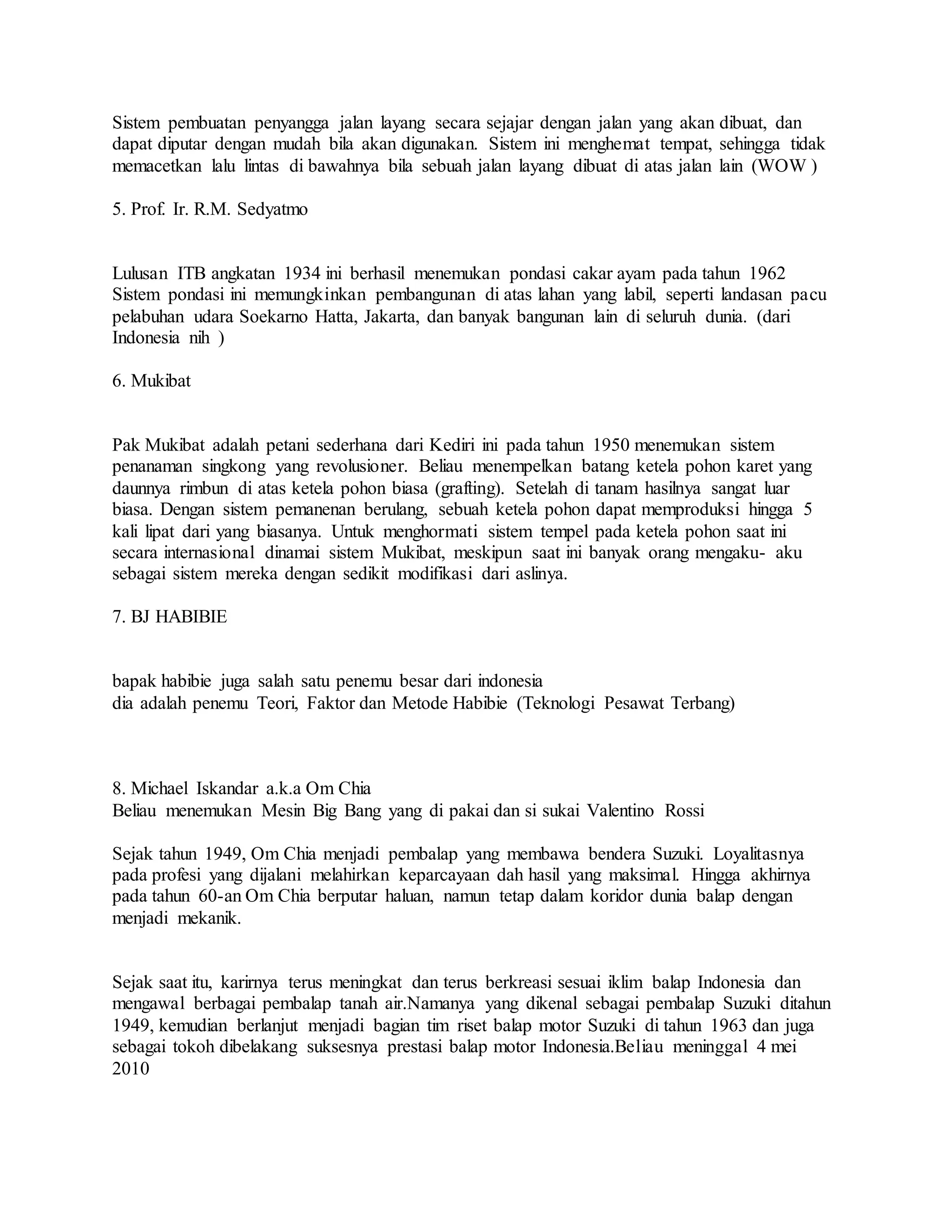 10 penemu hebat dari indonesia yang diakui internasional | DOCX