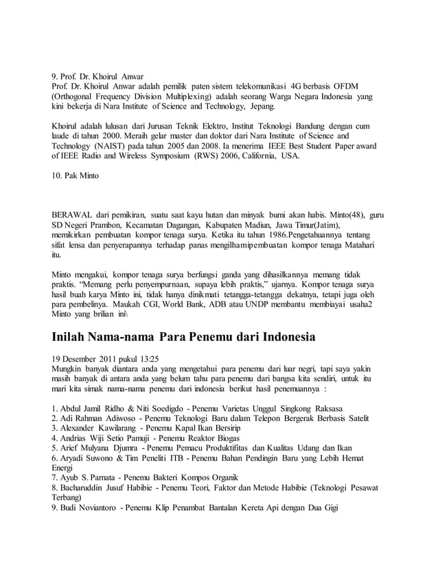 10 penemu hebat dari indonesia yang diakui internasional | DOCX