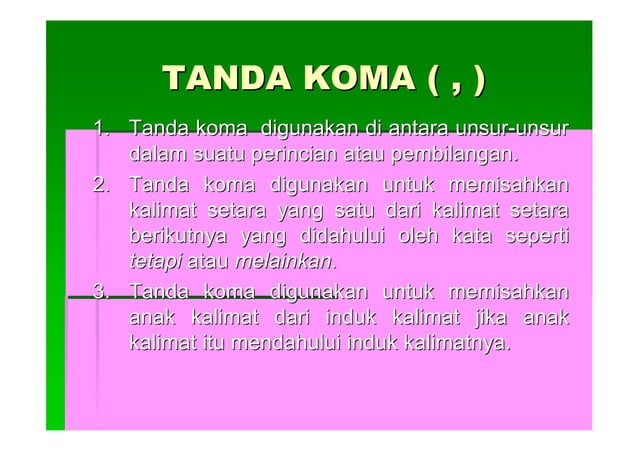 10 penggunaan tanda baca | PPT