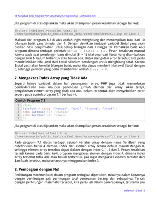 10 penyebab error program php yang paling sering ditemui (achmatim.net ...