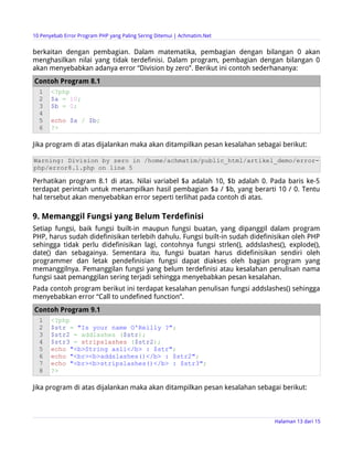 10 penyebab error program php yang paling sering ditemui (achmatim.net ...