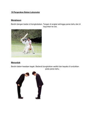 10 pergerakan bukan lokomotor | DOCX
