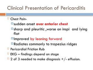 10 Pericardial Disease in medicine and pathology | PPTX