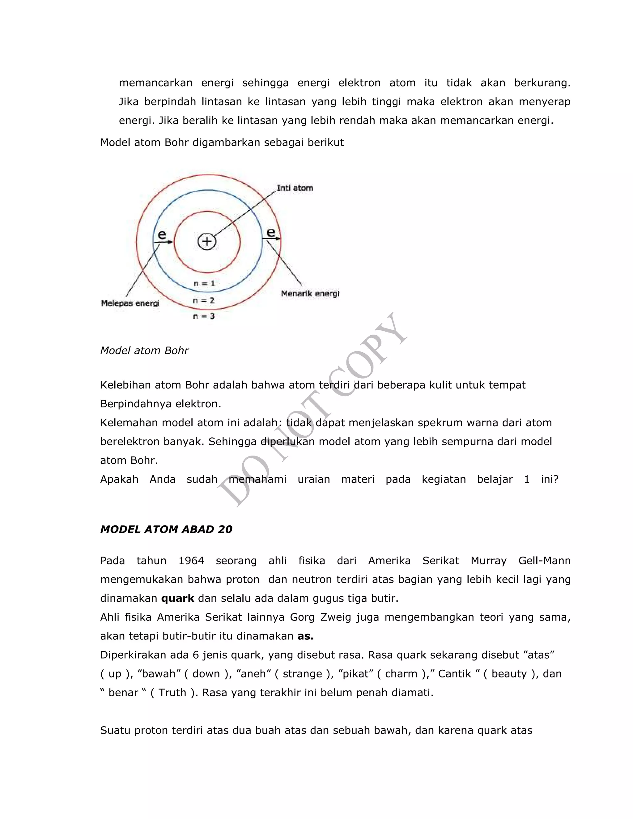 10 Perkembangan Teori Atom | PDF