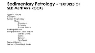 Petrology for sedimentary types of rocks petrology | PPTX
