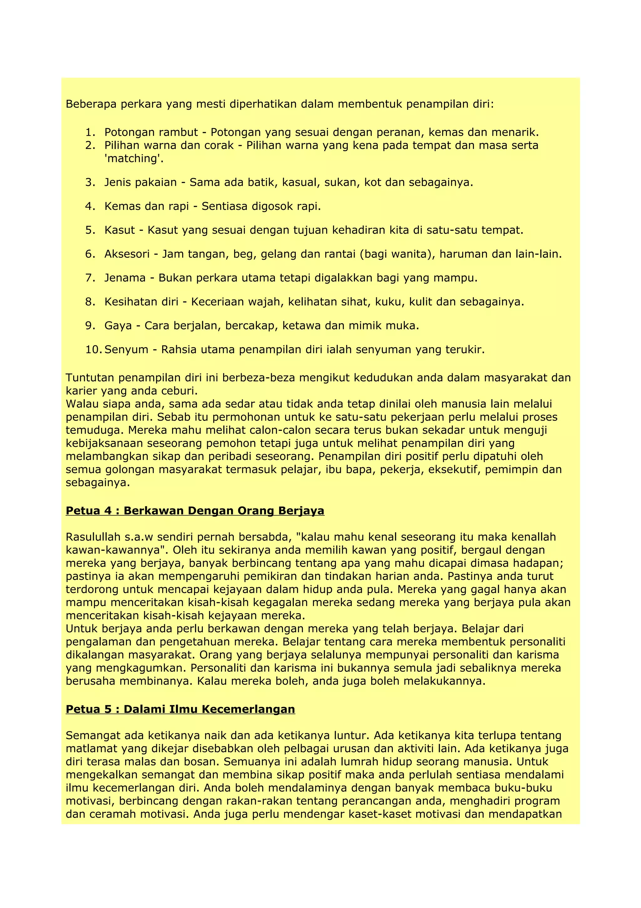 10 petua membina sikap positif | PDF