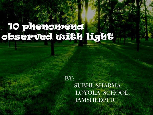 Different light phenomena in every everyday life - Lasitao