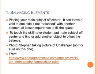 10 photographic rules of composition and framing | PPTX