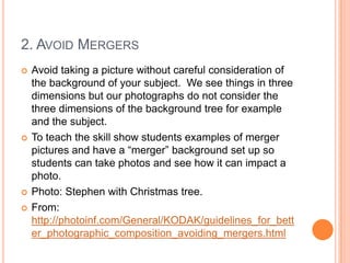 Avoiding Mergers In Photography