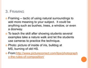 10 photographic rules of composition and framing | PPTX