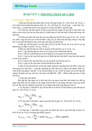 [Phần 1] 10 Bí quyết chinh phục phương pháp giải toán chủ chốt môn Hóa học - Megabook.vn | PDF