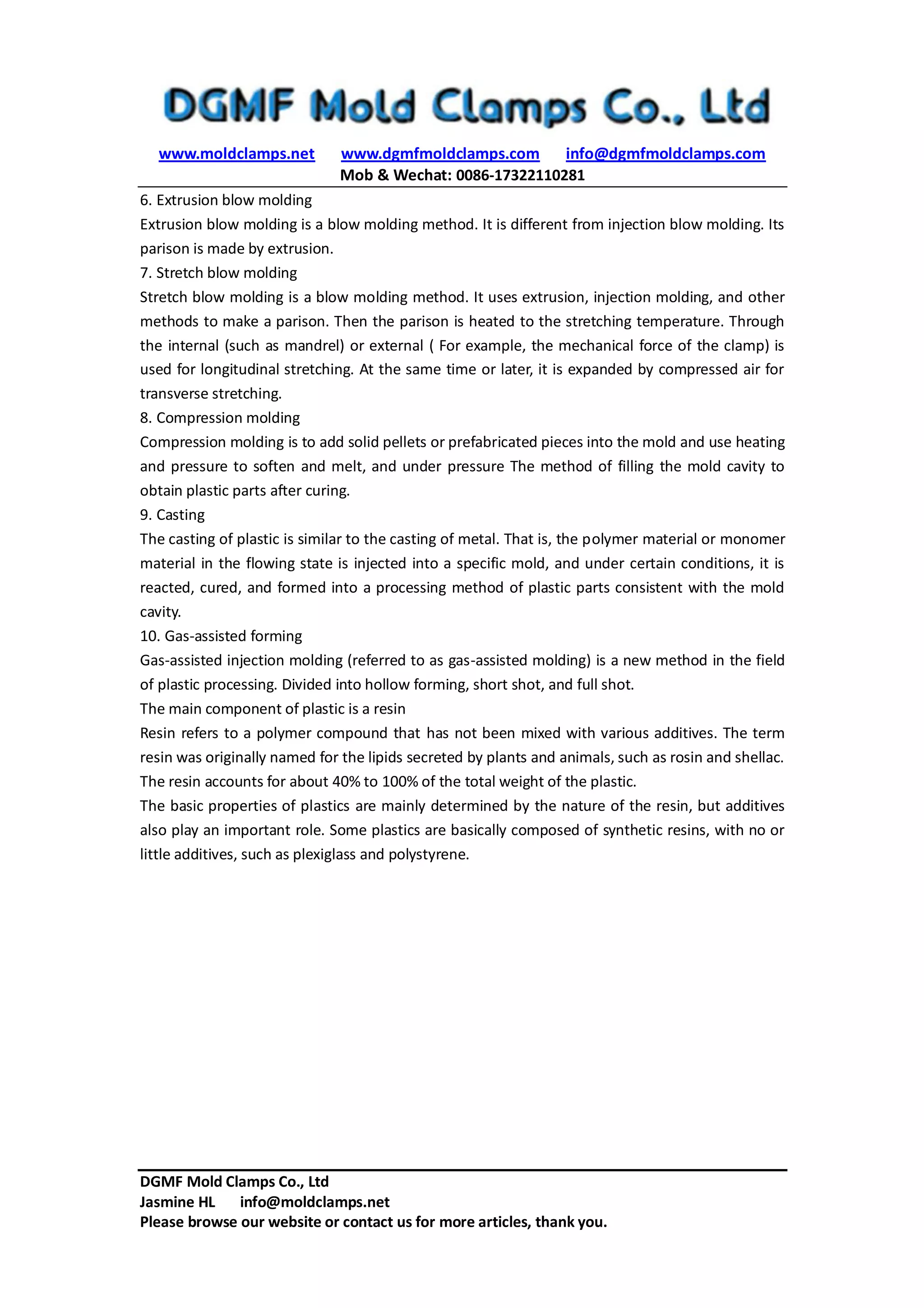 10 plastic injection molding methods | PDF