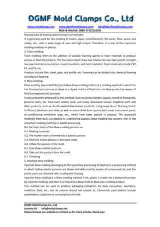 10 plastic injection molding methods | PDF