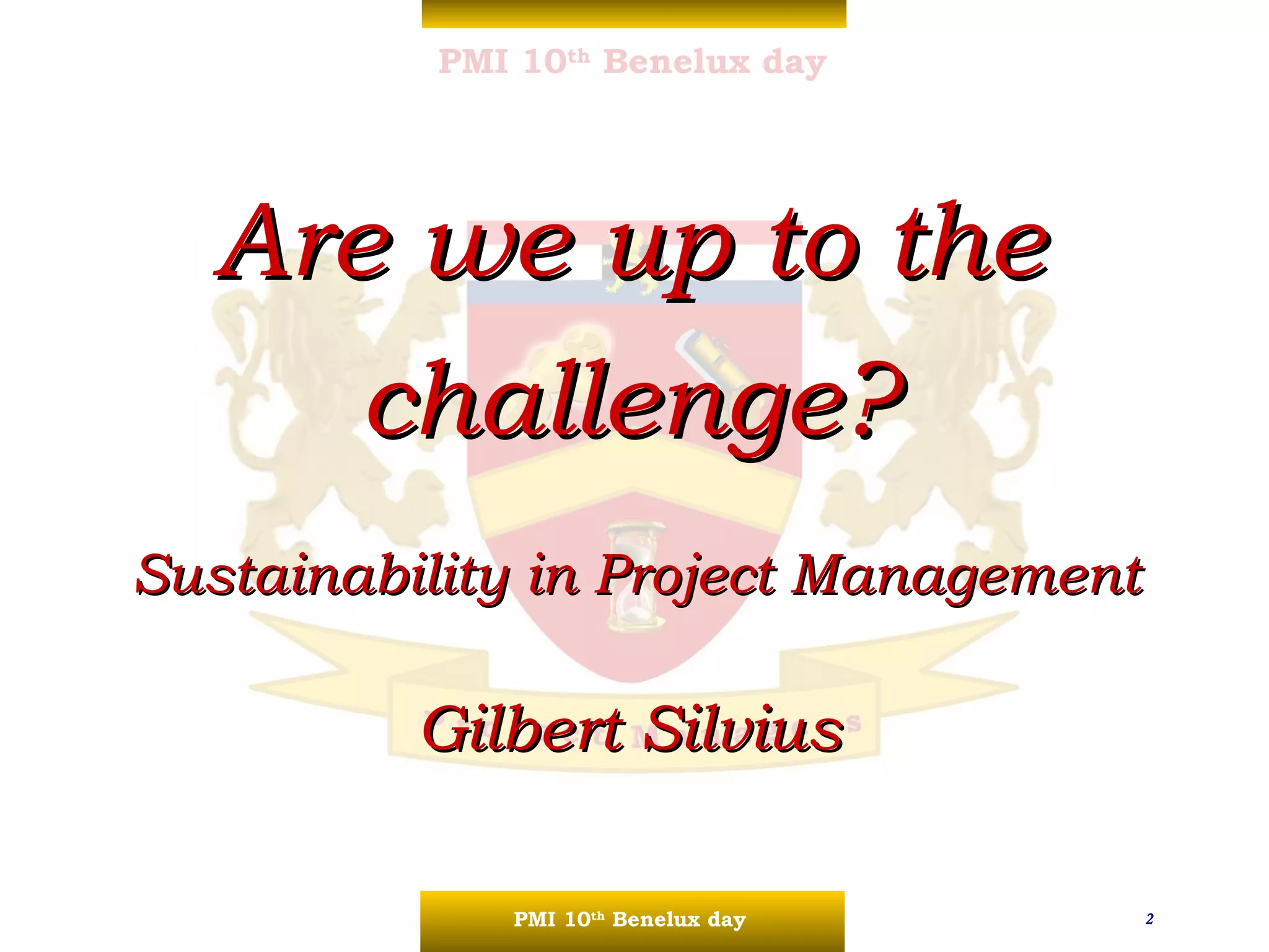 Sustainability in Project Management | PPT