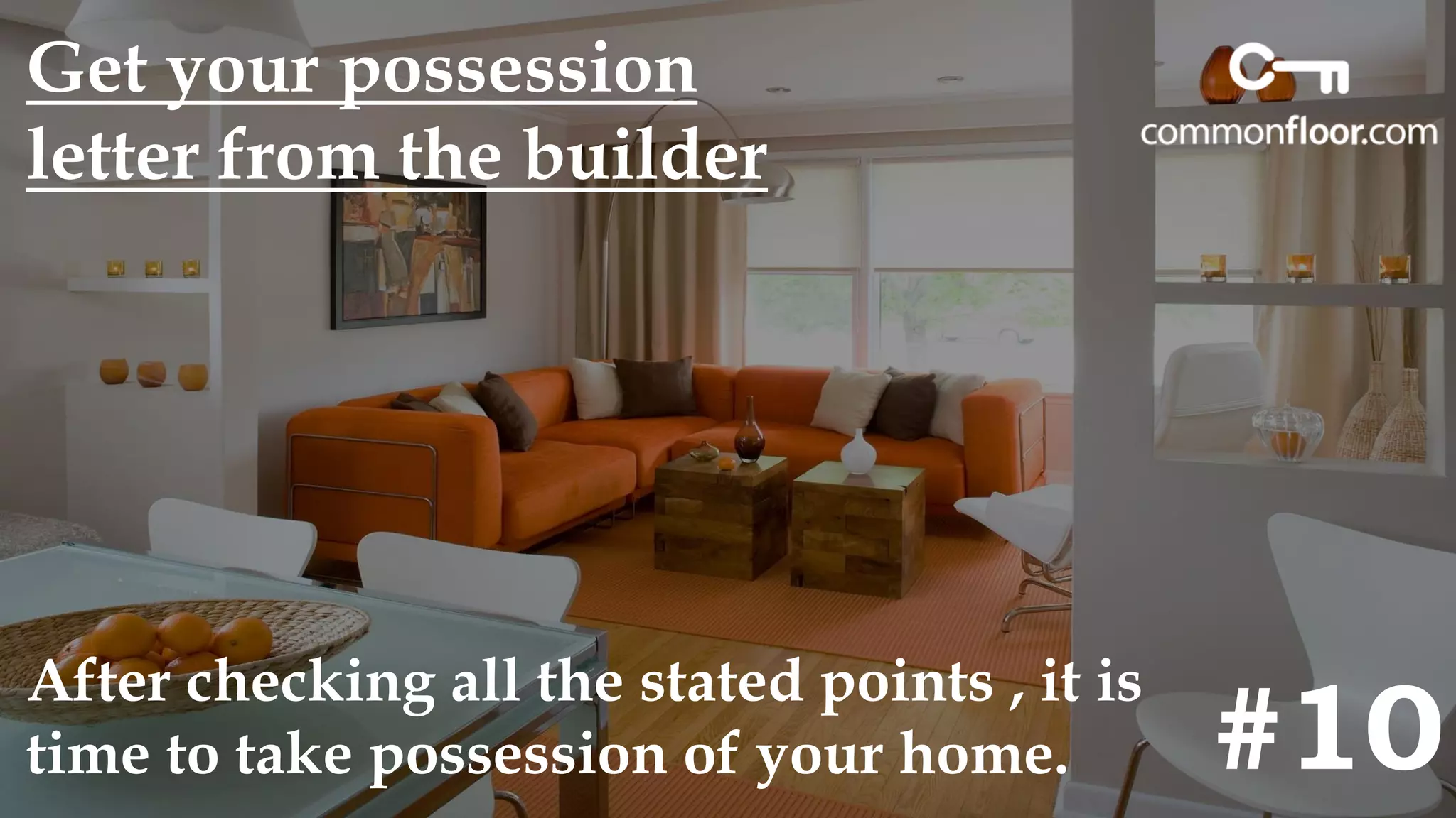 10 Point Checklist Before Taking Possession Of Your New Apartment | PDF ...