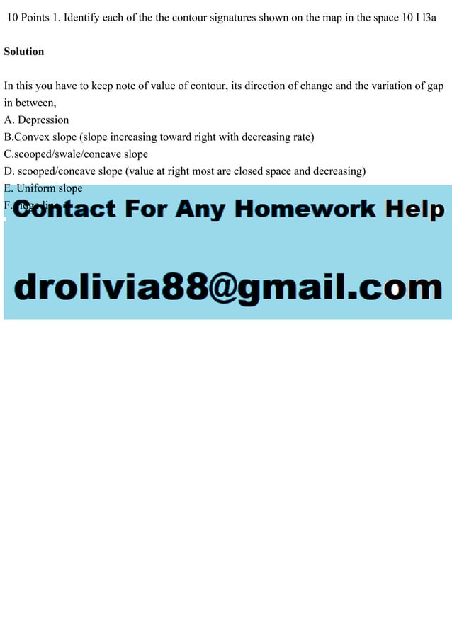 10 Points 1. Identify each of the the contour signatures shown on the.pdf