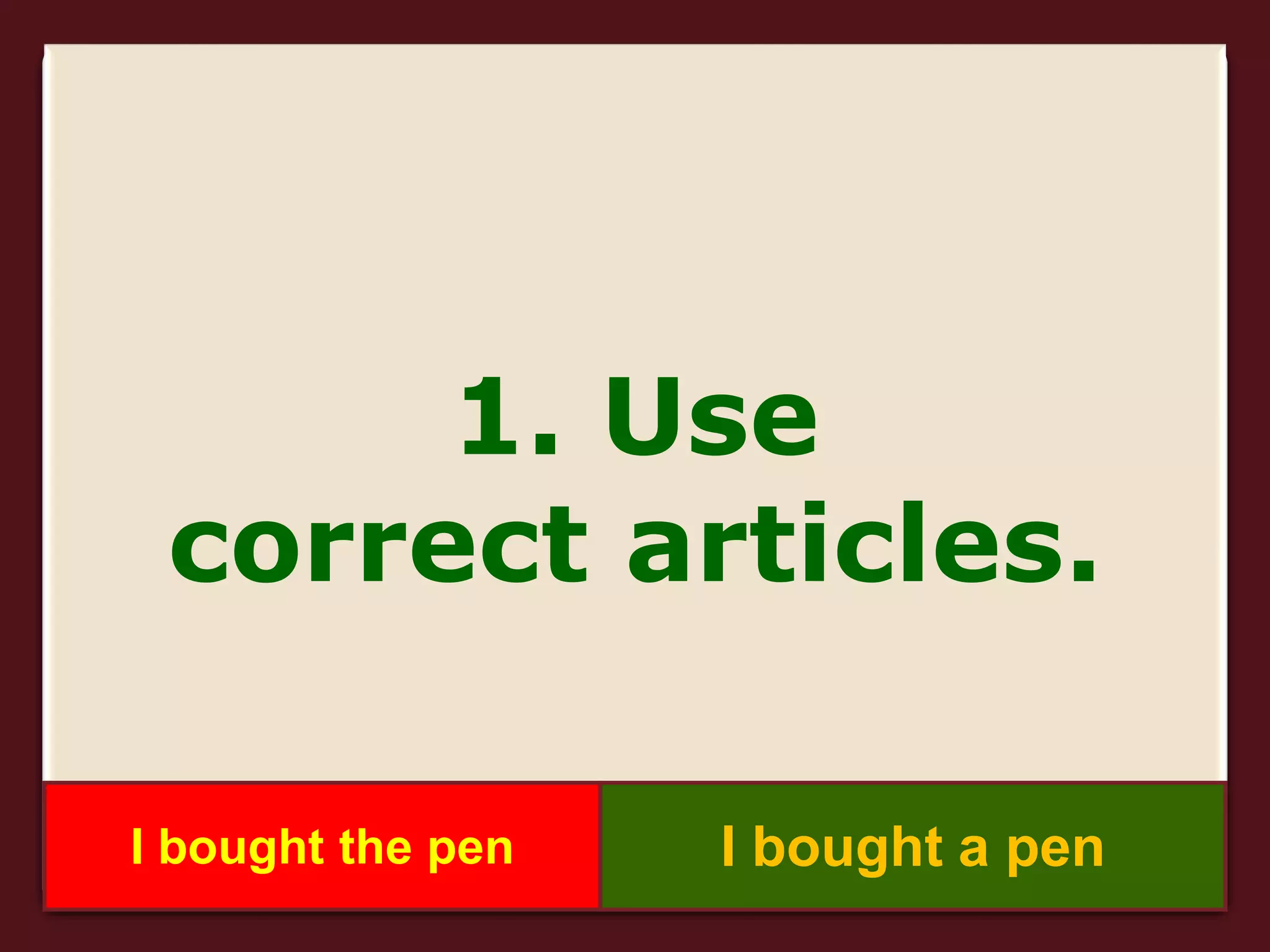 10 points grammar check list | PPTX