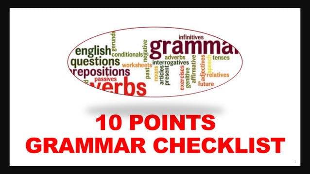 10 points grammar check list | PPTX | Workshops and Classes | Hobbies ...