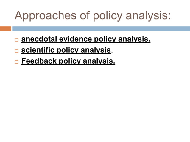 policy analysis | PPTX | Science