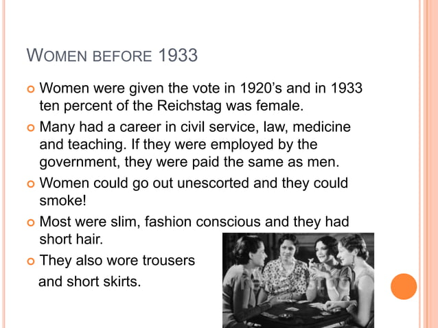 Position of Women Nazi State | PPTX