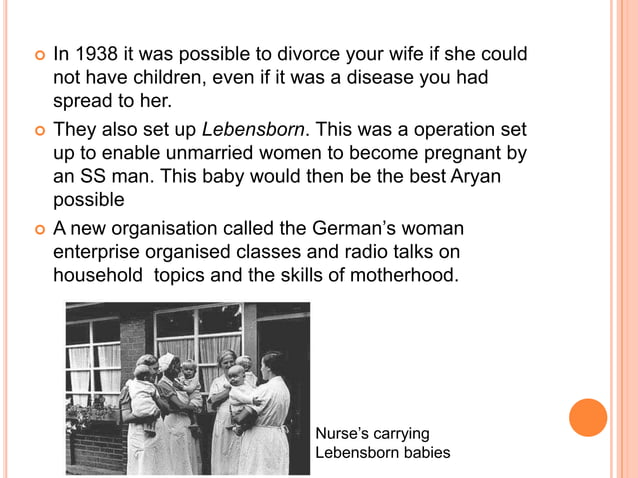 Position of Women Nazi State | PPTX