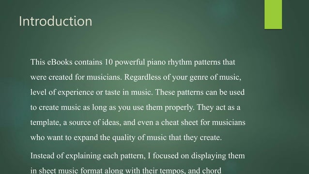 10 Powerful Piano Rhythm Patterns.pptx | Musicals | Genres