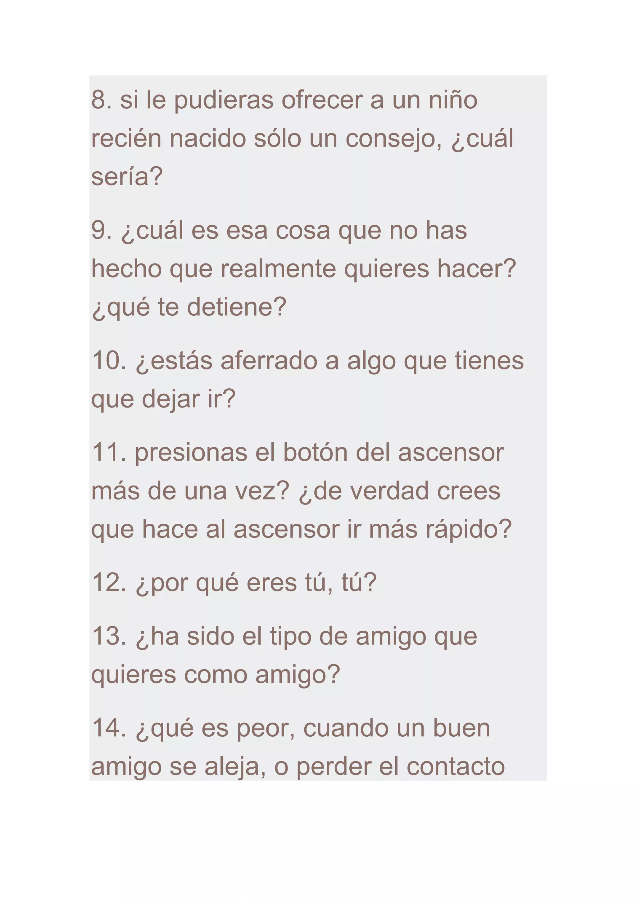 10 preguntas para tu superación personal | DOCX