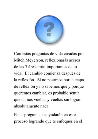 10 preguntas para tu superación personal | DOCX