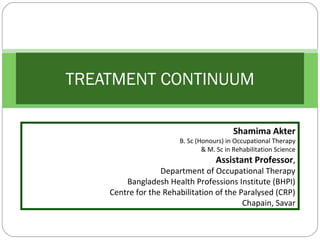 occupational therapy treatment continuum | PPT