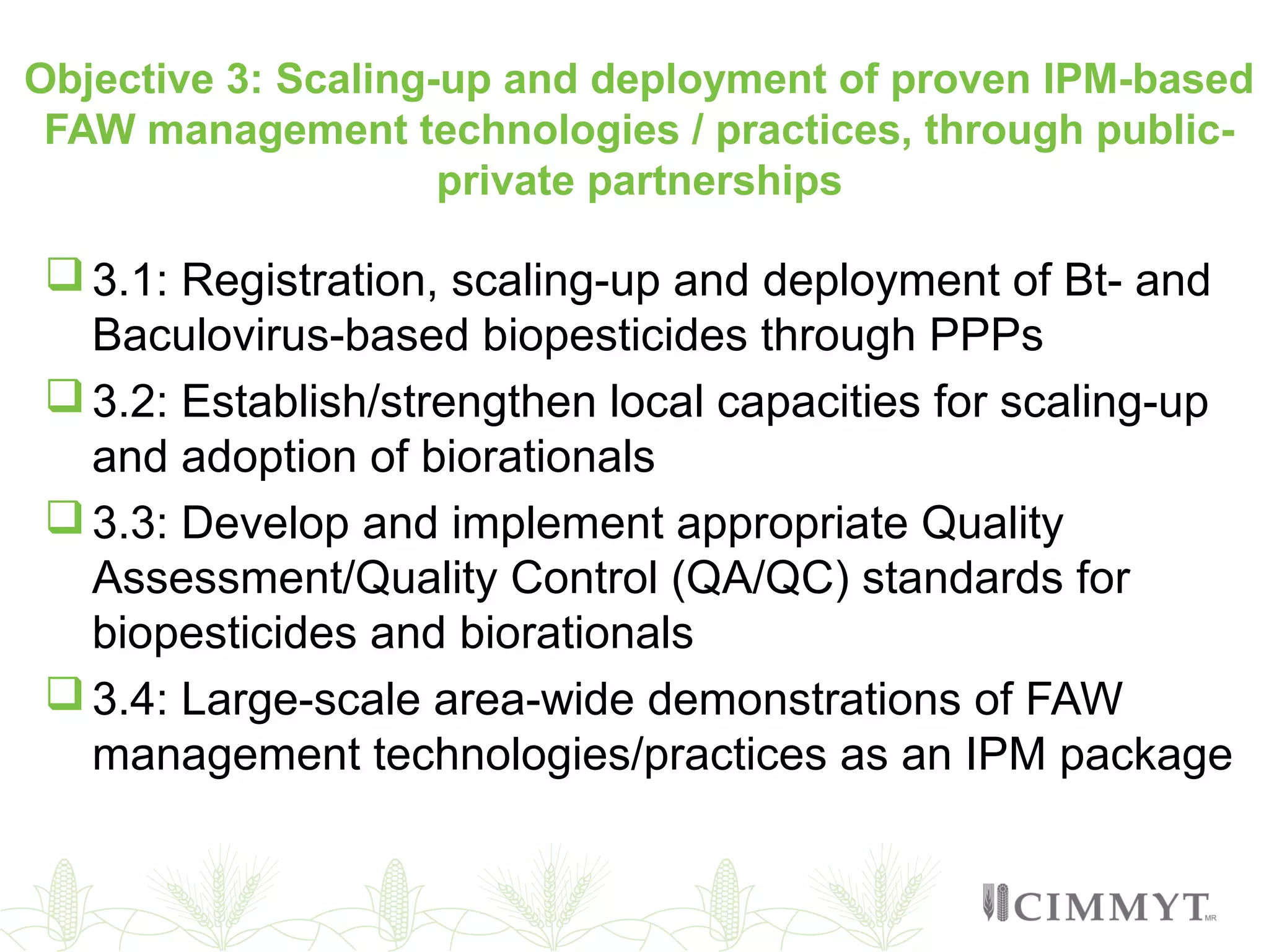 Tackling the Fall Armyworm Crisis in Africa through Accelerated Deployment of Proven IPM ...