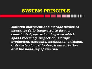 10 principles of material handling | PPT