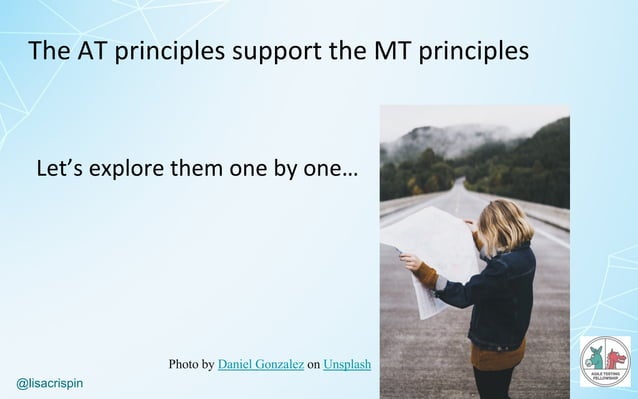 Principles for Agile Testers and Modern Testing Principles | PPT