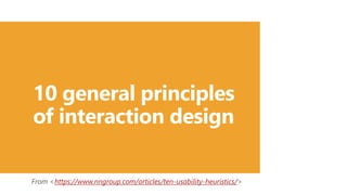 10 principles of interaction design | PPTX