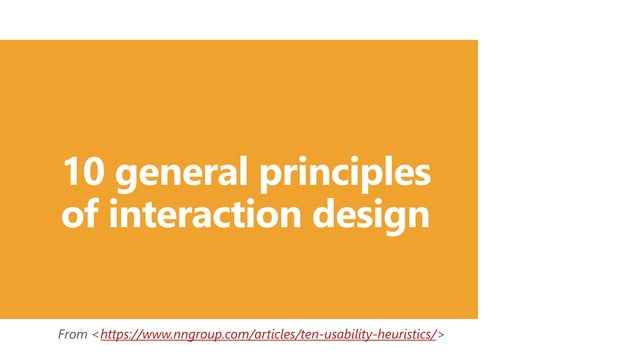 10 principles of interaction design | PPT
