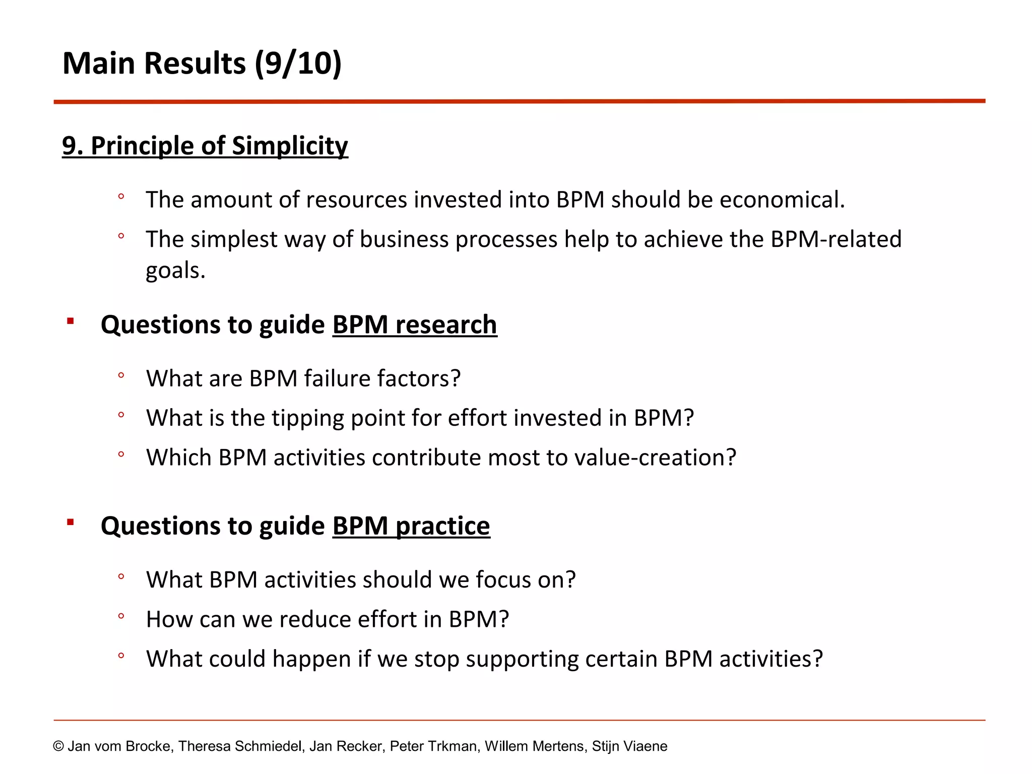10 Principles of Good Business Process Management | PPT