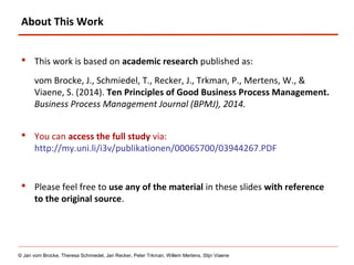 10 Principles of Good Business Process Management | PPT