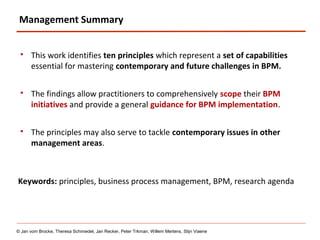 10 Principles of Good Business Process Management | PPT