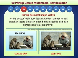 10 prinsip desain multimedia pembelajaran | PDF