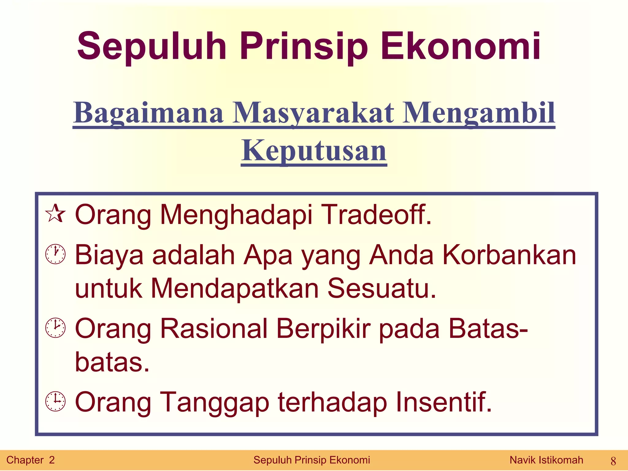 10 Prinsip Ekonomi Ppt 