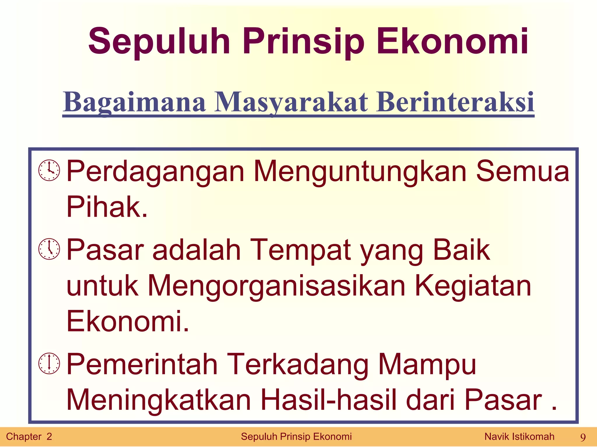 10 prinsip ekonomi | PDF