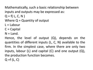 10) Production function and laws of production.pptx