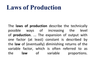 10) Production function and laws of production.pptx