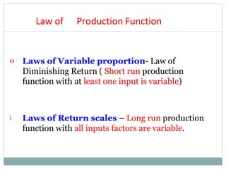 10) Production function and laws of production.pptx