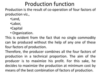10) Production function and laws of production.pptx