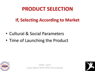 INTERNATIONAL MARKET SELECTION | PPSX