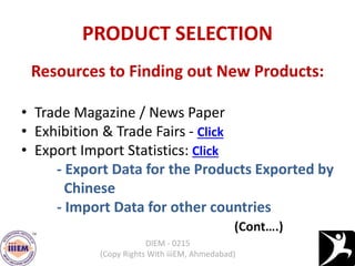 INTERNATIONAL MARKET SELECTION | PPSX